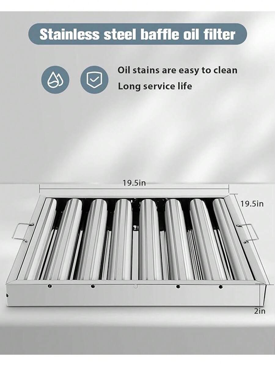 Hood Filters 430 Stainless Steel 19.5W X 19.5H Inch, 7 Grooves ...