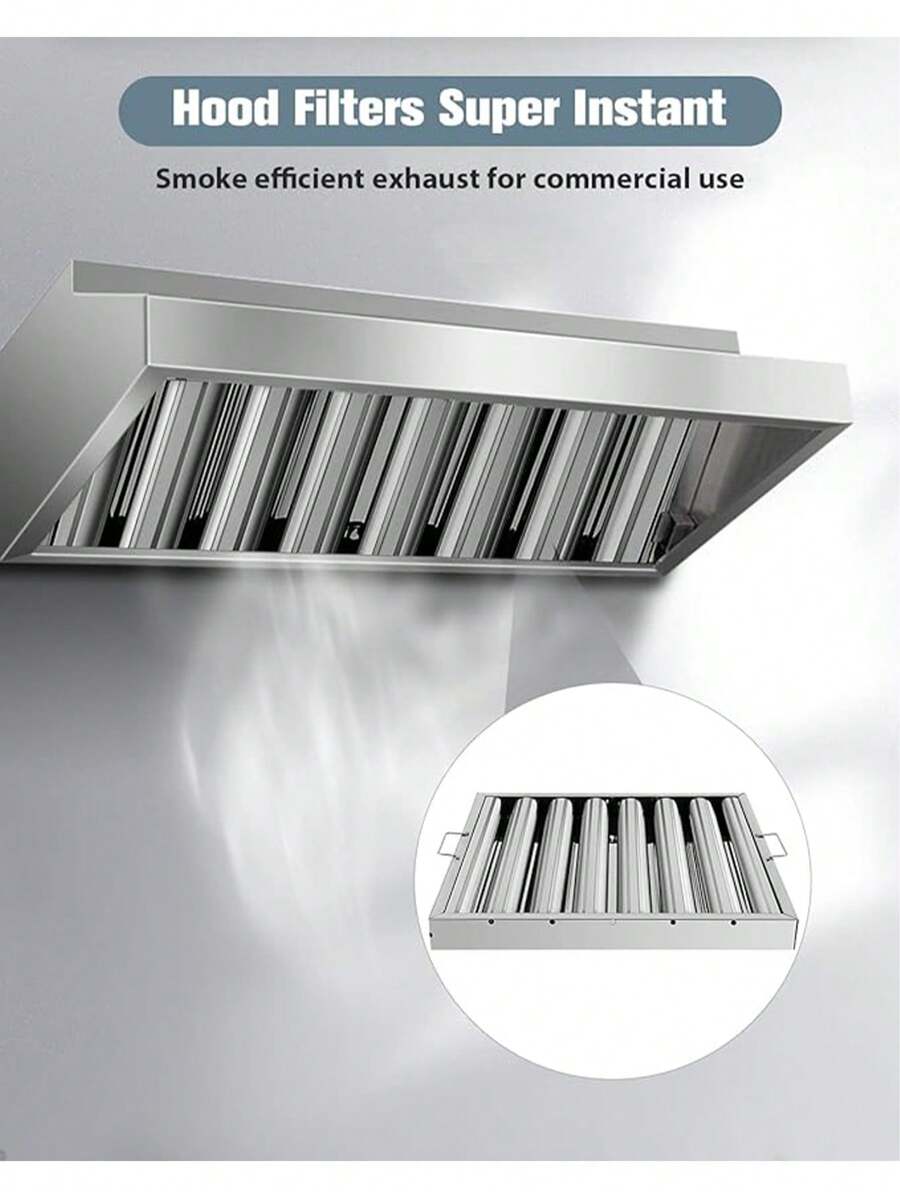 Hood Filters 430 Stainless Steel 19.5W X 19.5H Inch, 7 Grooves ...