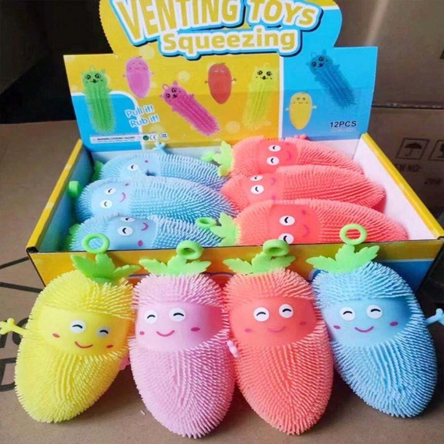 1pc Color Random Cartoon Light-Up Squishy Toy, Carrot Shaped Stress ...