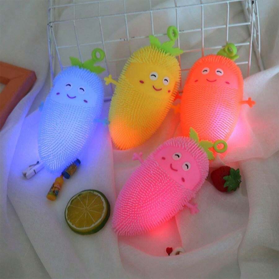 1pc Color Random Cartoon Light-Up Squishy Toy, Carrot Shaped Stress ...