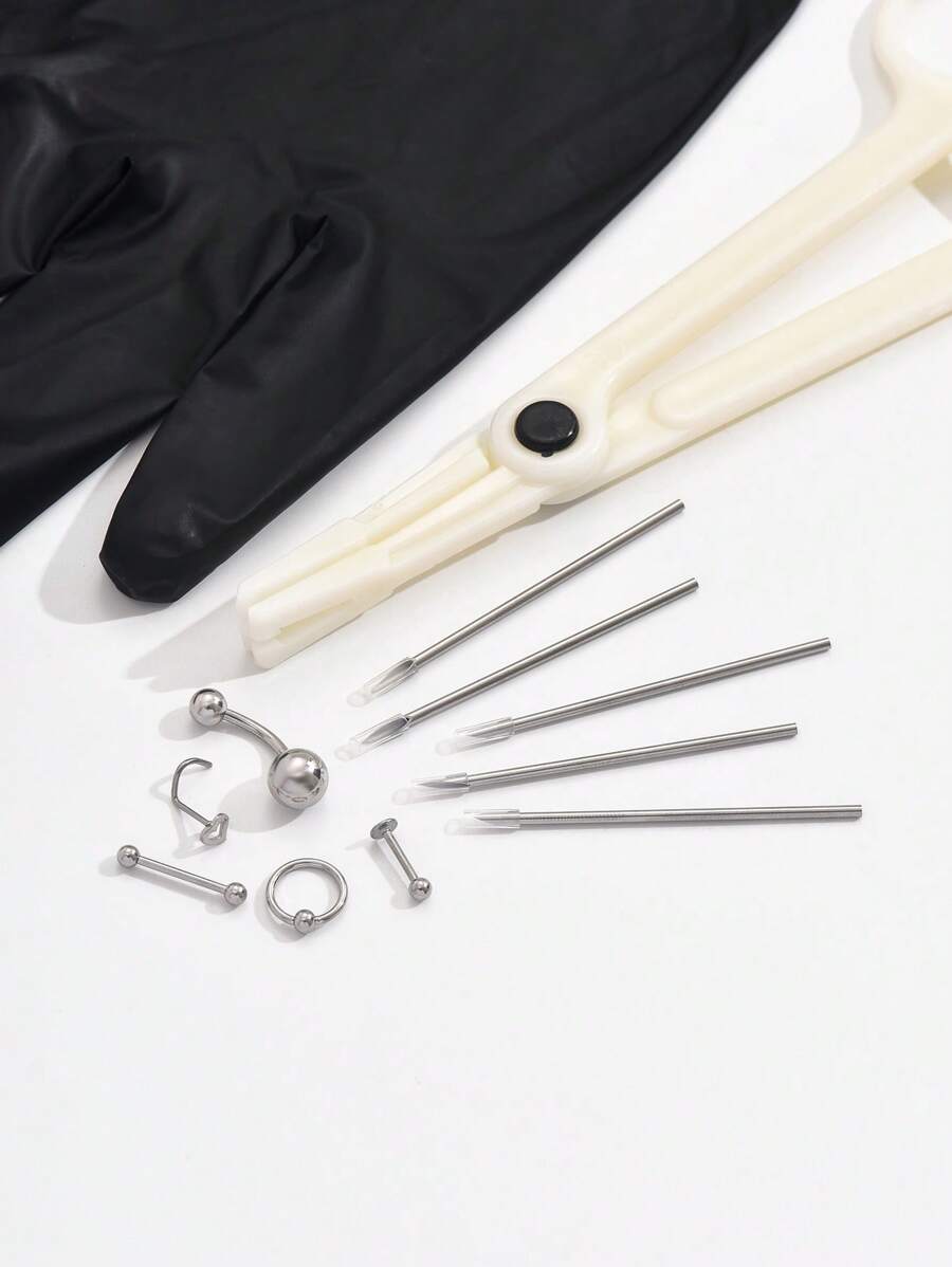 13pcs Piercing Kit For All Piercings,Piercing Needles Clamps With ...