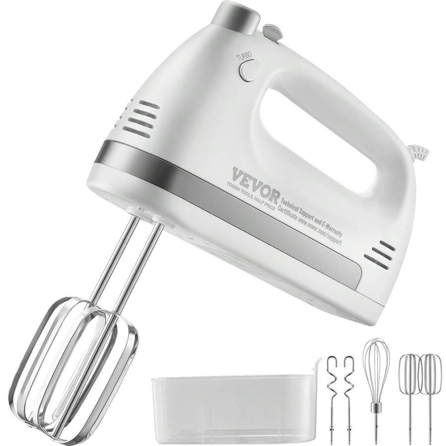 Electric Hand Mixer, 5-Speed, 250 Watt Portable Electric Handheld Mixer ...
