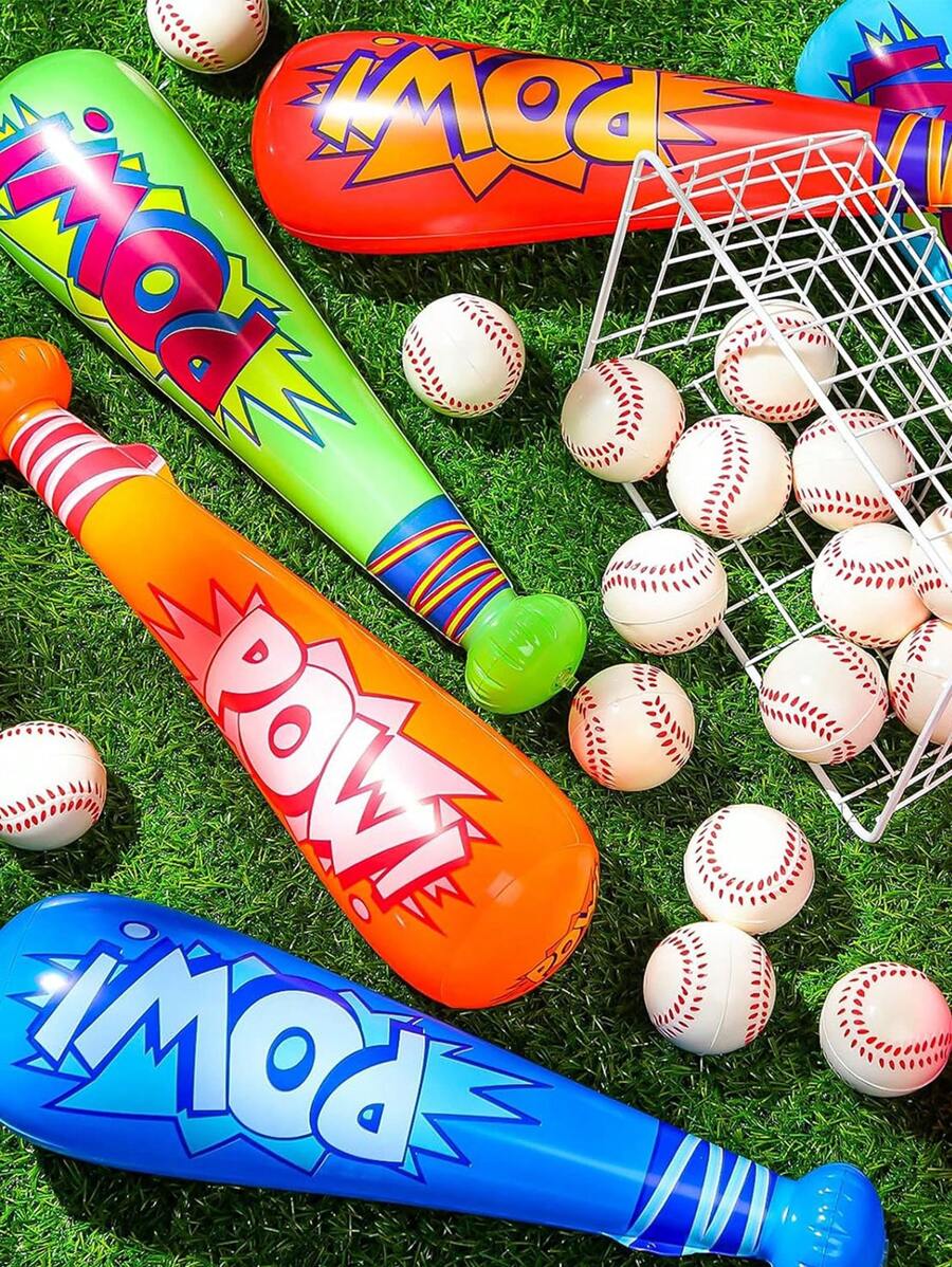 3pcs-Pow Inflatable Baseball Bats, Oversized Inflatable Toy Sticks ...