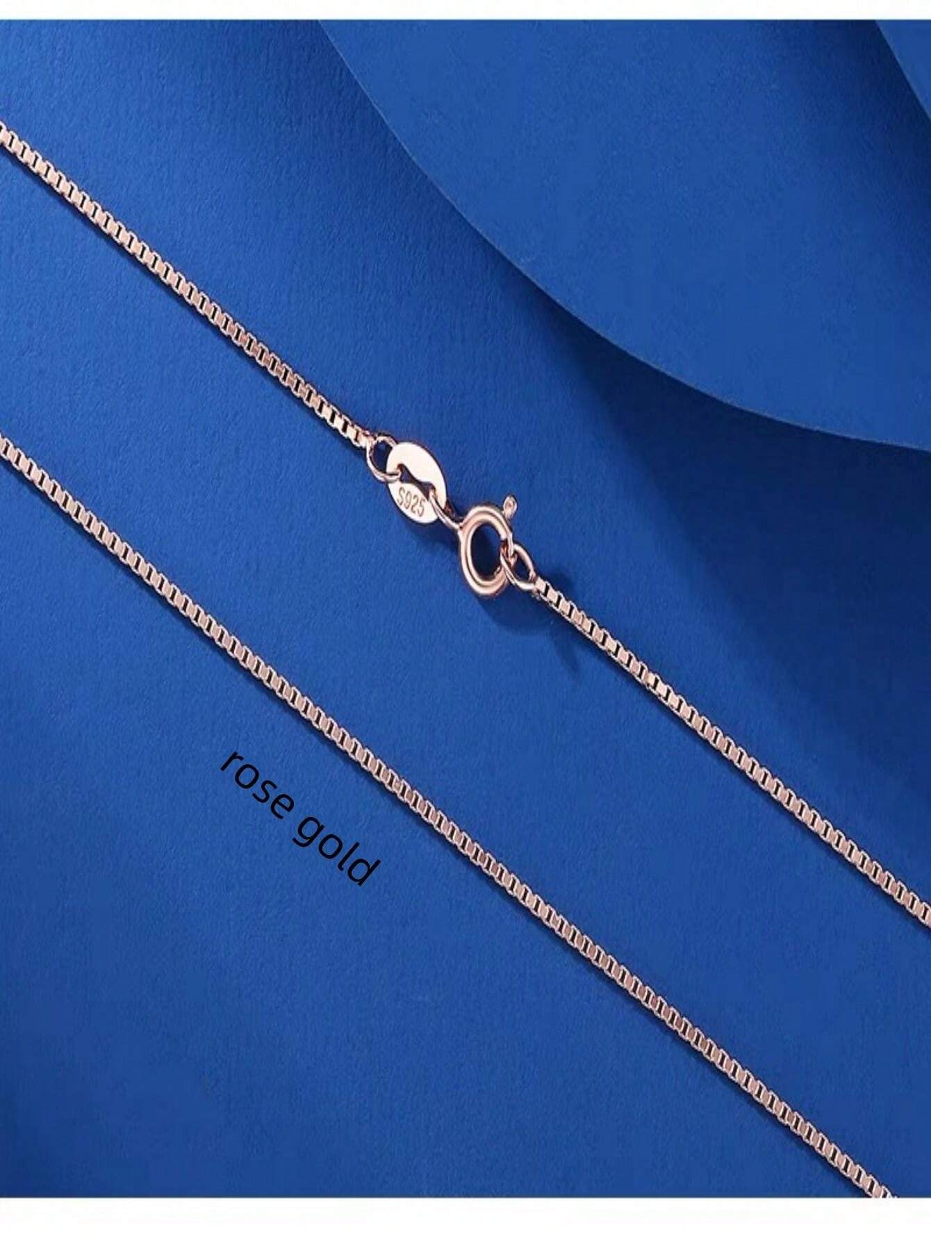 1pc S925 sterling zilveren ketting, goud/zilver/roségoudkleurige ketting, sleutelbeenketting ...