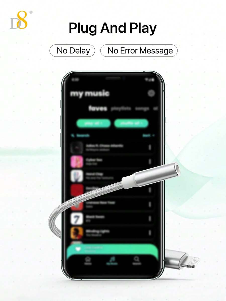 D8 IPhone-hoofdtelefoonadapter, [Apple MFi-gecertificeerd] Lightning naar 3,5 mm hoofdtelefoon ...