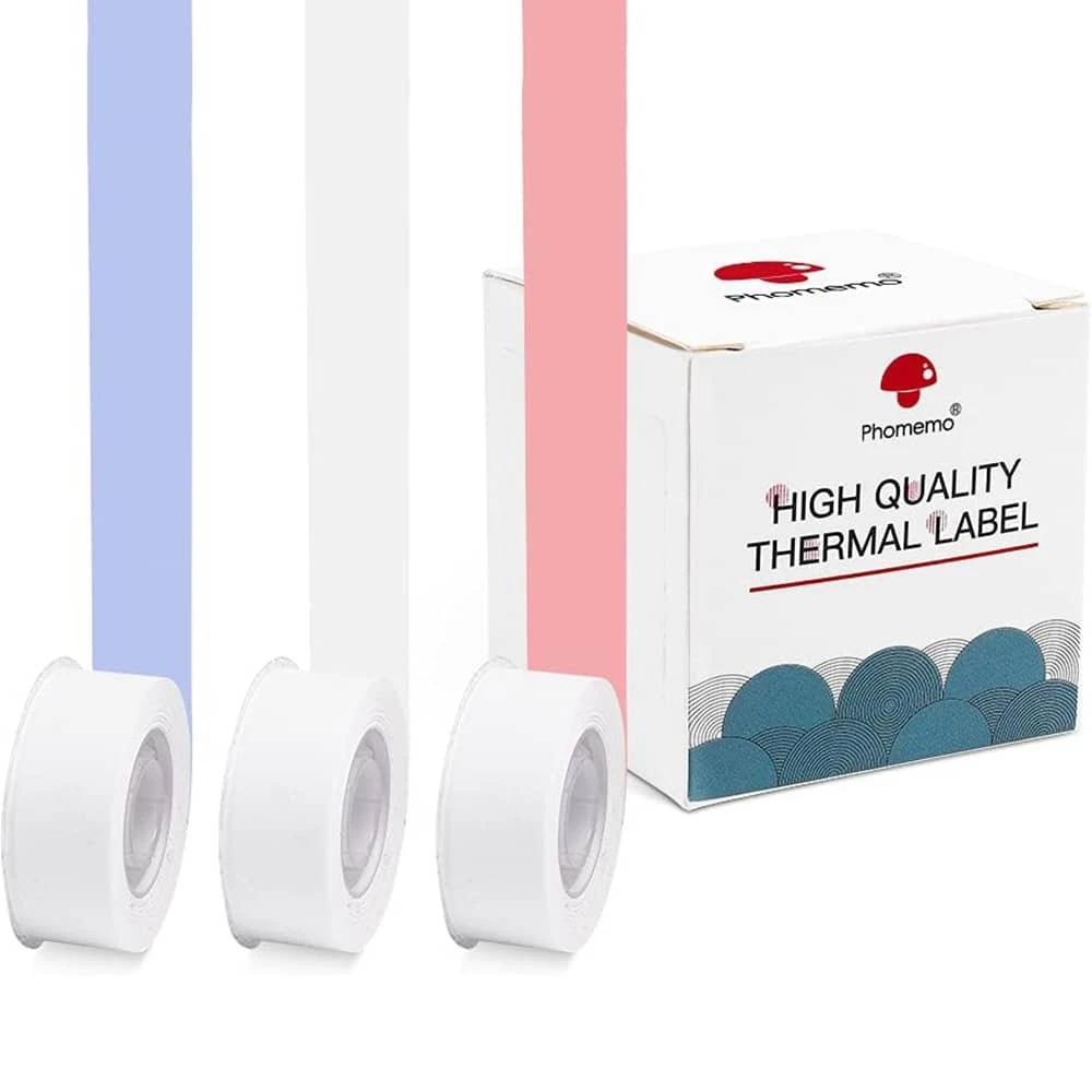 Phomemo D30 3 Rolls Continuous Label Maker Tape, Black On Continuous ...