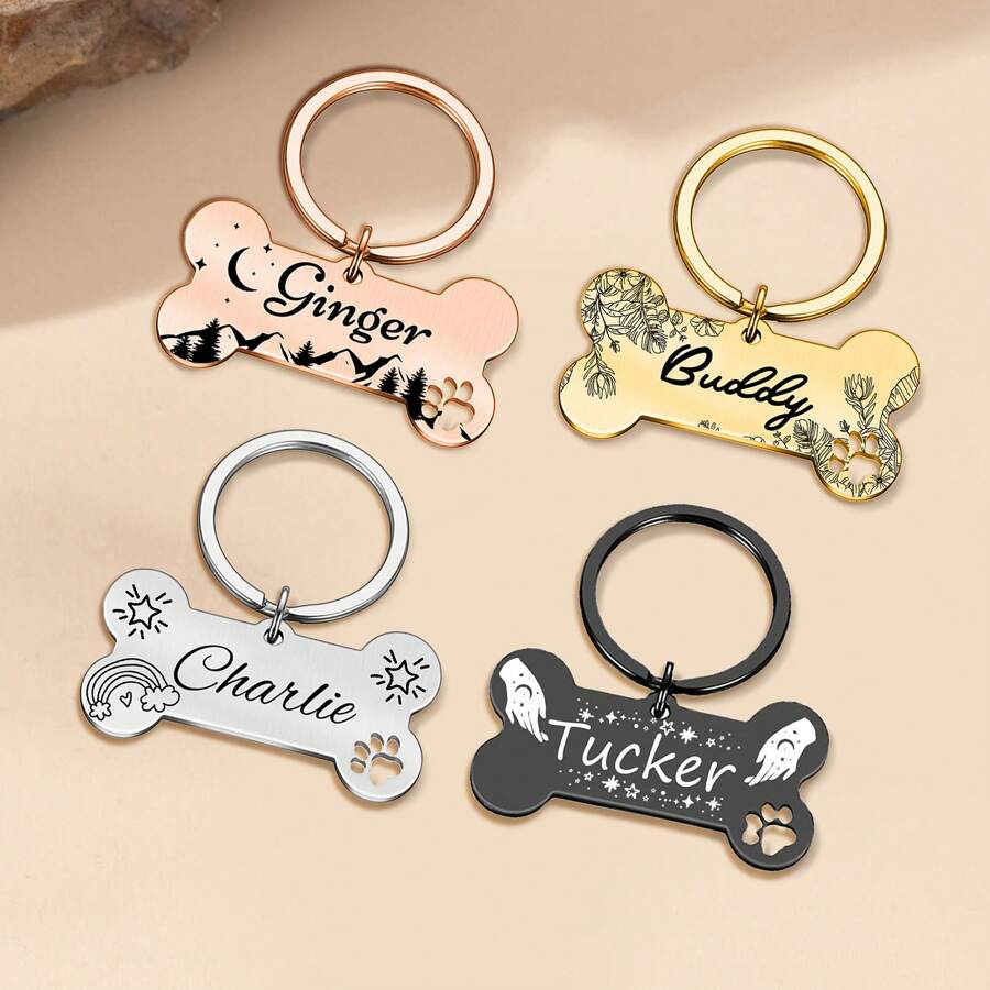 Custom Dog Tags Personalized Pet ID Tags Funny Double Sided Engraved ...