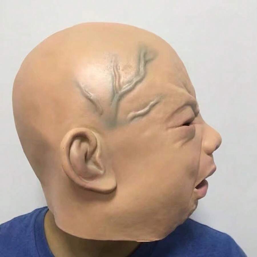 Crying Mask Full Head Crying Doll Head Cover Bar Secret Room Haunted ...