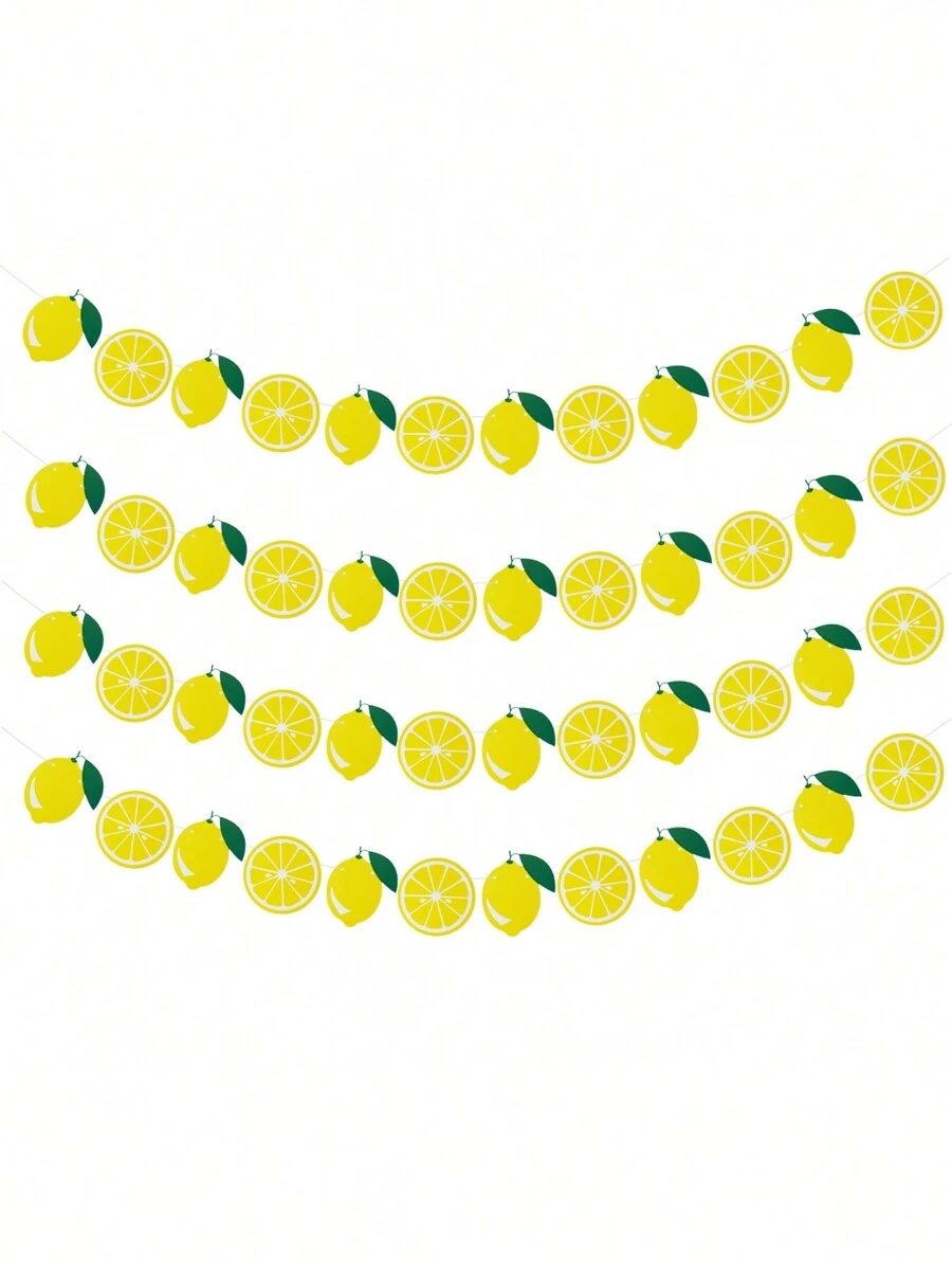 5/3/1pc Fruit Lemon Theme Birthday Party Decoration Bunting, Lemon ...