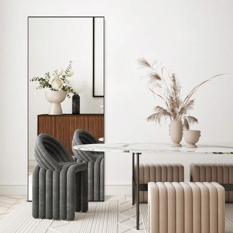 71"X30"Large Rectangular Mirror Full Length With Stand Full Body ...