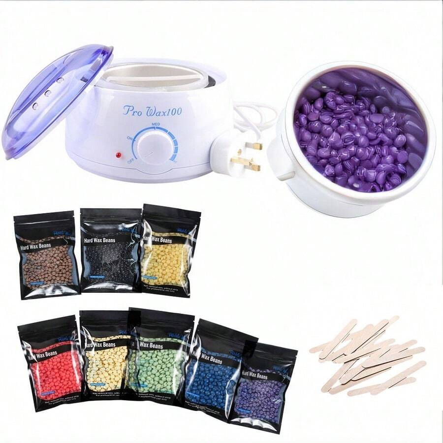 12pcs Depilatory Wax Beans DIY Heater Wax Melting Pot Waxing Machine ...