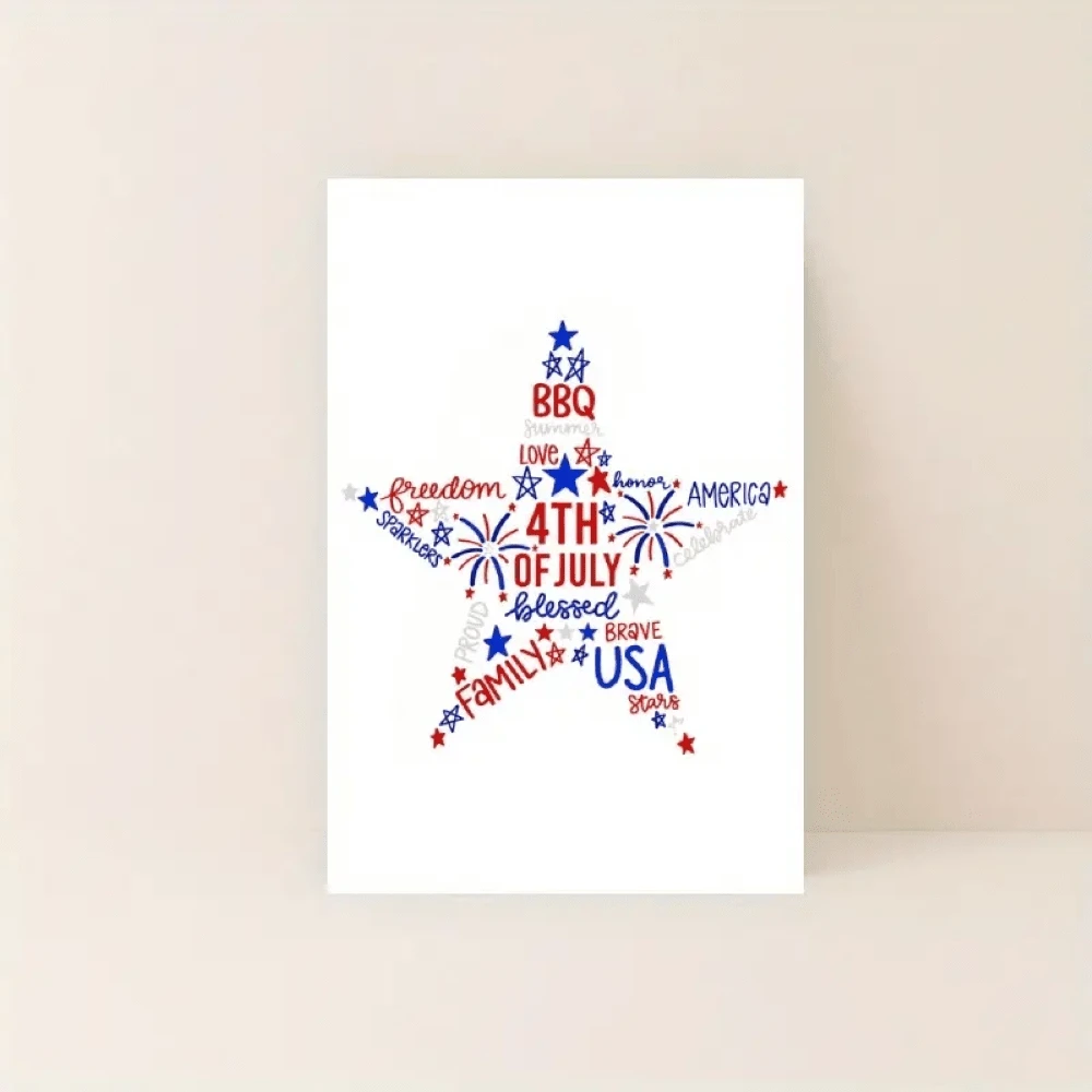 Happy 4Th Of July Patriotic Card - Printable Independence Day Greeting ...