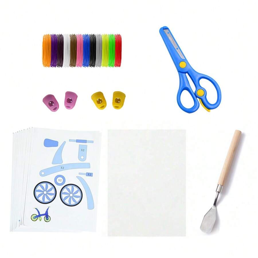 10 Sheets 3D Printer Drawing Molds Paper Stencils For 3D Printing Pen ...