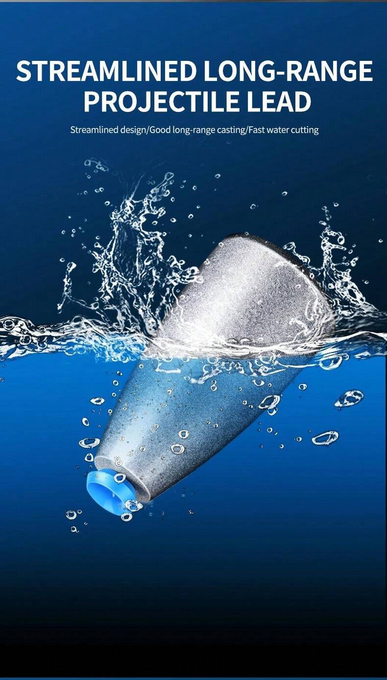 10pcs Lead Soft Lure Fishing Bullet Sinker With Plastic Insert ...