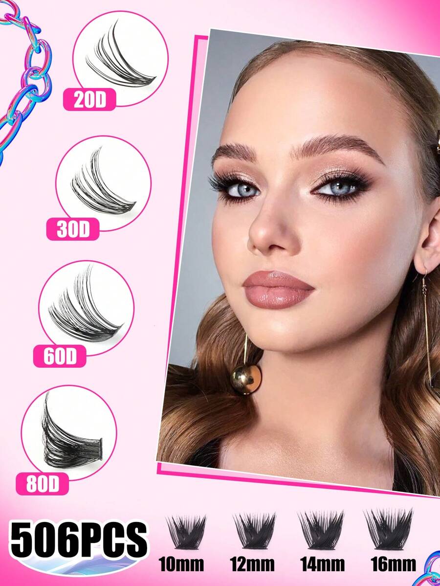 506 Cluster Segmented Single Cluster False Eyelash High Volume D Volume ...
