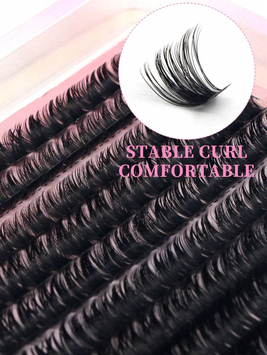 80D/100D/120D Thick Eyelash Extension Kit Dramatic Lash Clusters D Curl ...