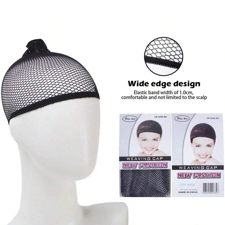 1 Piece Nylon Mesh Weaving Black Wig Hair Net With Elastic New Fashion ...