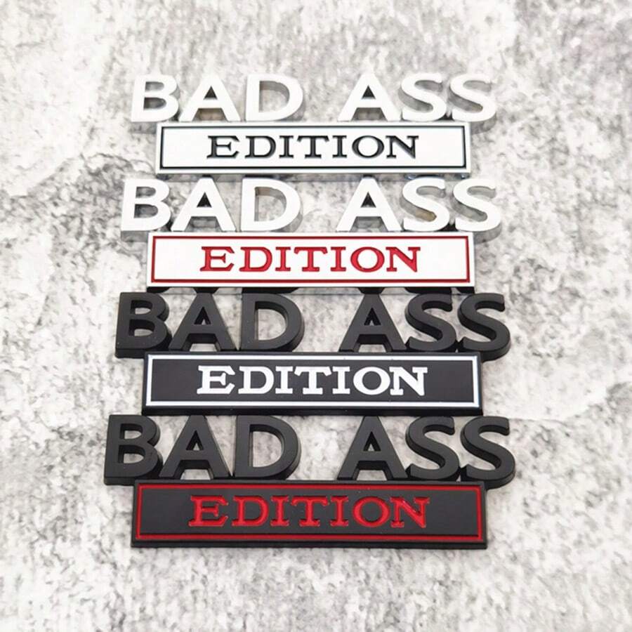 1pc Metal Edition BAD ASS Car Sticker For Car Modification With Logo ...