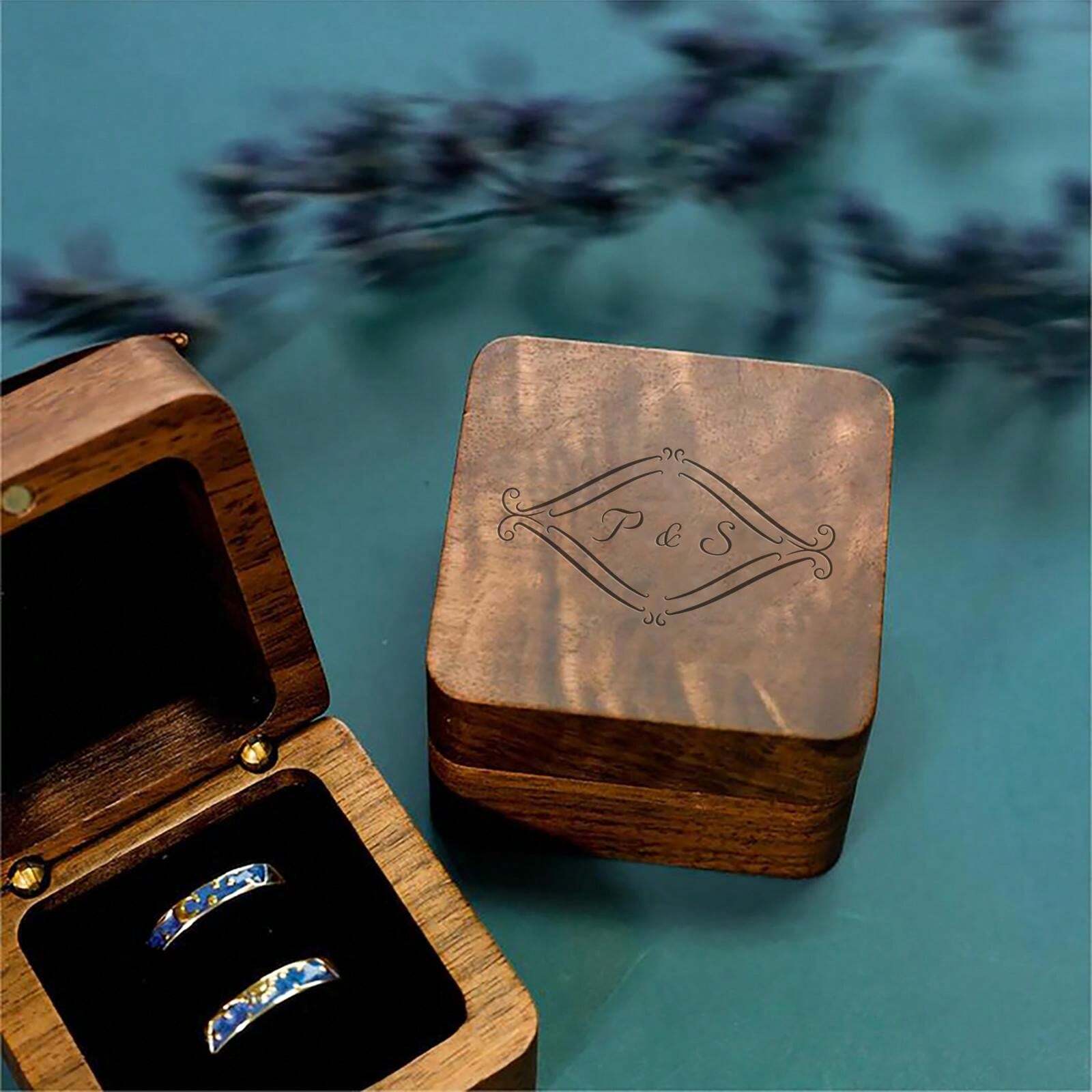 Personalized Engraved Jewelry Box, Retro Travel Storage Box With Custom ...