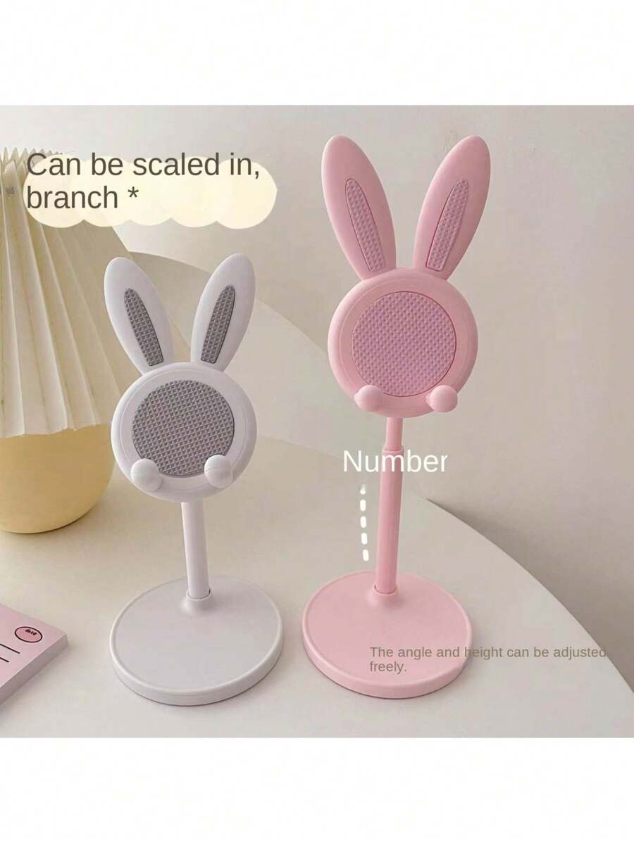 1pc Cute Cartoon Rabbit Phone Stand - Adjustable Retractable Lazy Stand ...