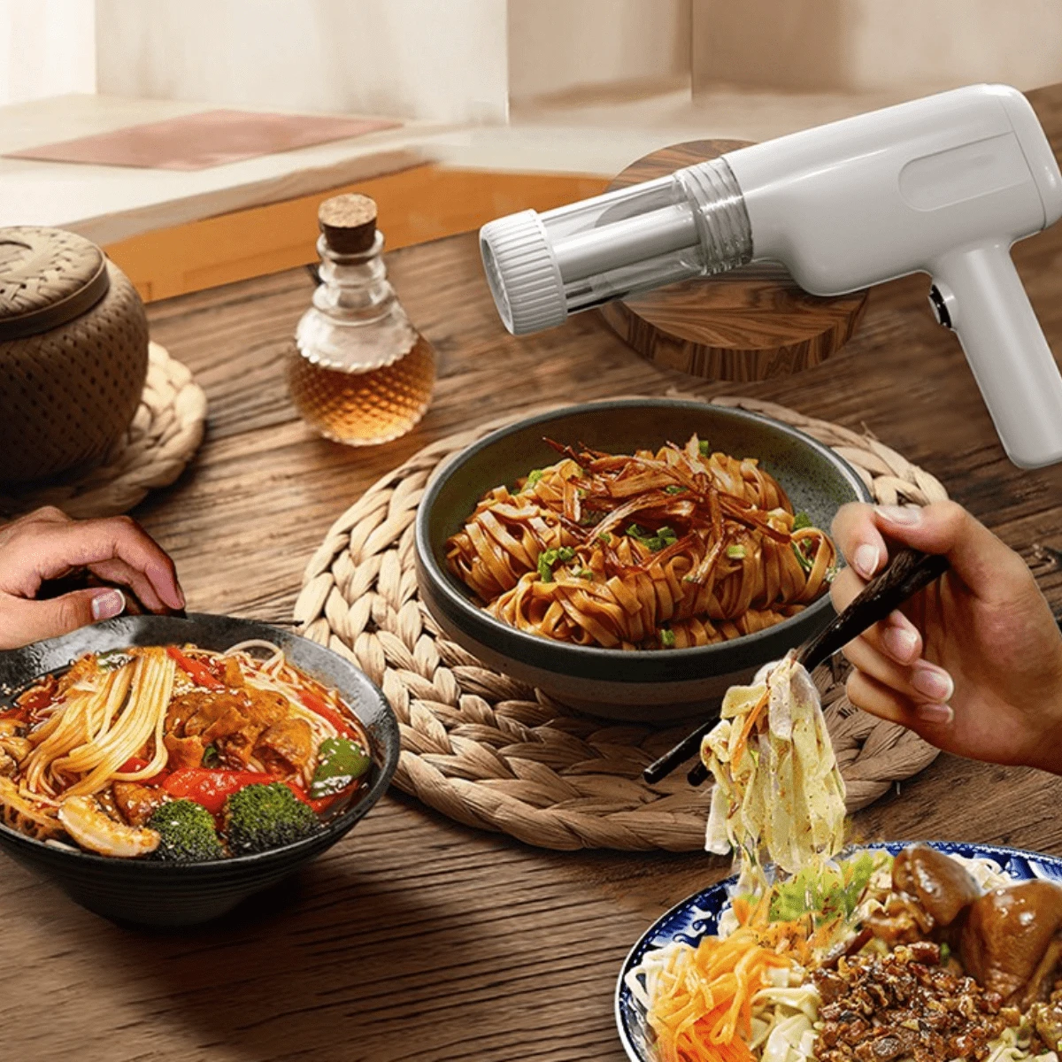 Hand-Held Portable Noodle Maker, Noodle Gun, Hand-Held Electric Noodle ...