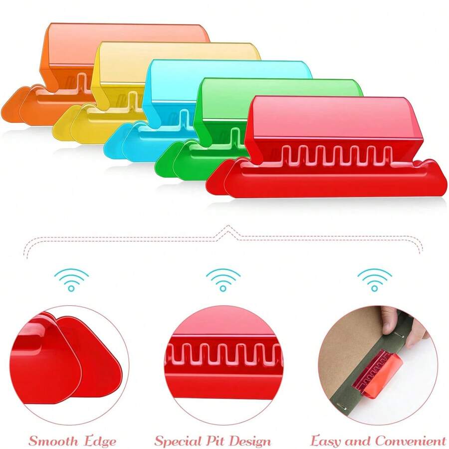 20pcs (10+10 Sets) File Folder Tabs, Red Hanging File Folder Tabs With ...