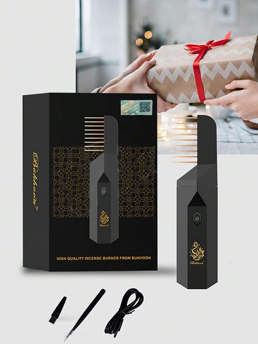 bukhoon Arabic Electronic Hair Incense Burner Mubkhar Portable Comb USB ...