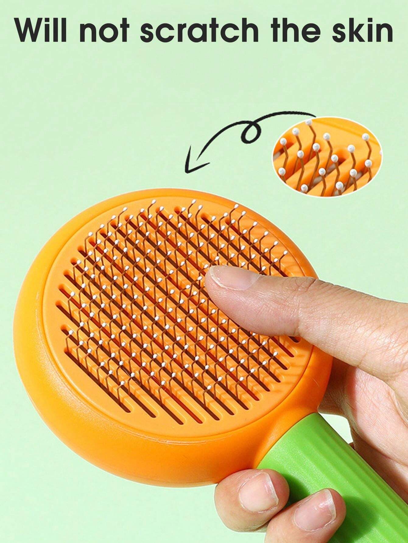 Cat Grooming Brush Self Cleaning Spike Rake For Dogs Cats Pets Kittens ...