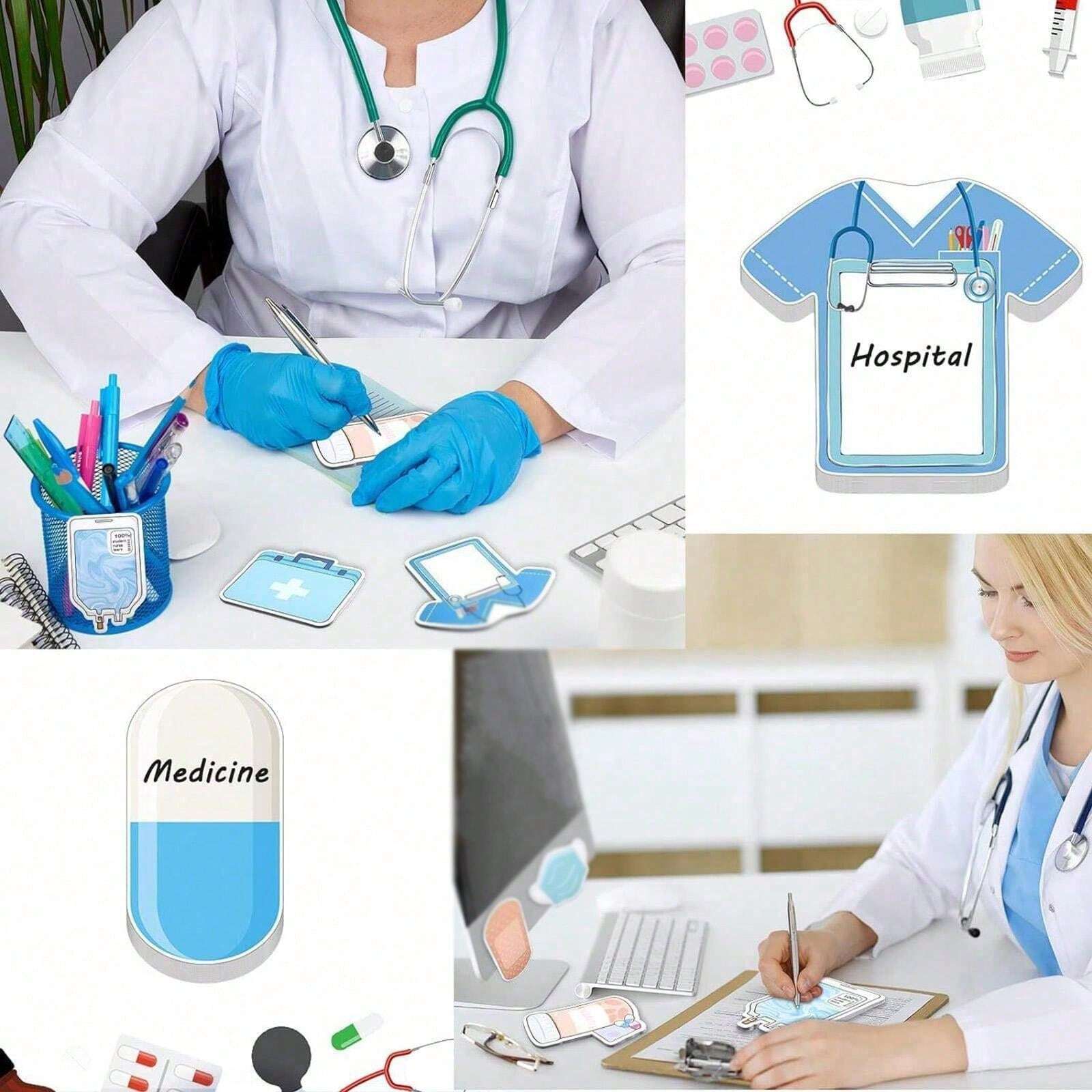 8-Pcs Medical Theme Multifunctional Sticky Notes, Easy To Post And ...