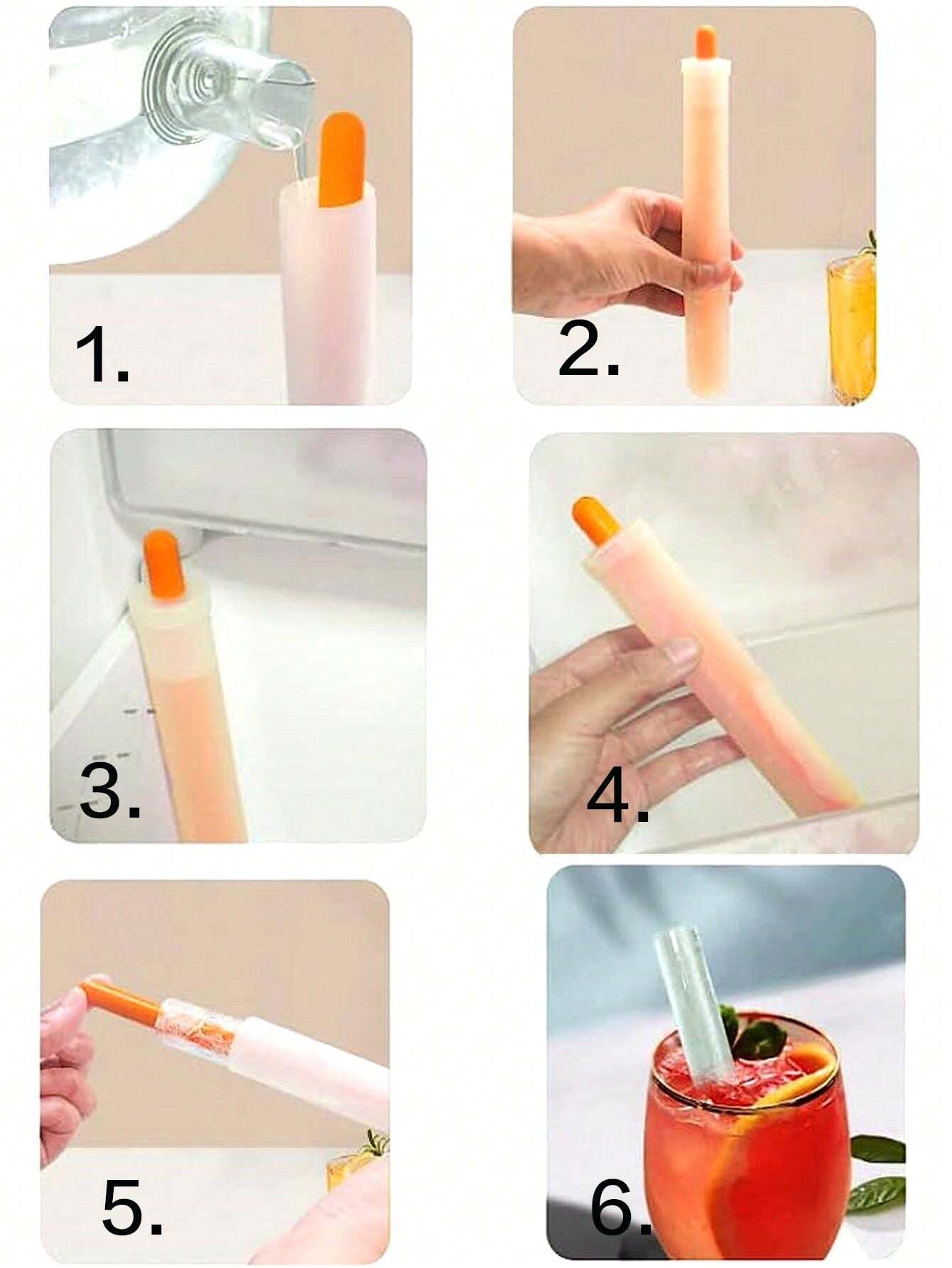 Ice Straw Mold Maker - Beverage Cooler For Summer With Milk, Juice, And ...