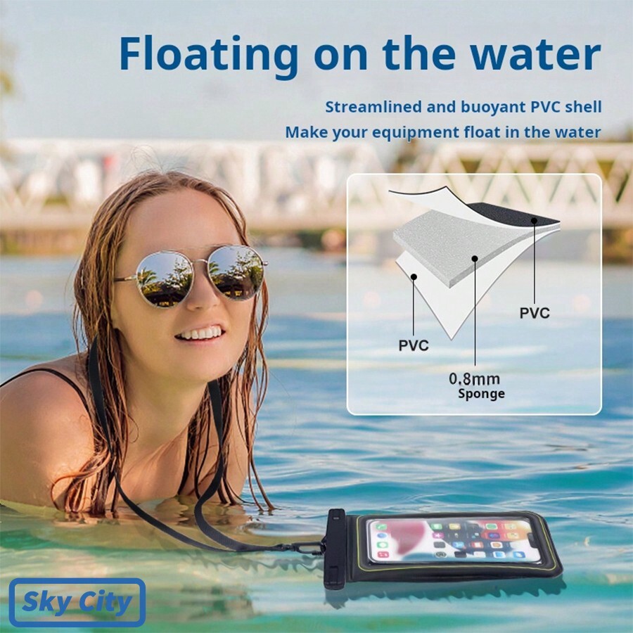 1pc Extra-Large Waterproof Pouches For Smartphones - Submersible Phone ...