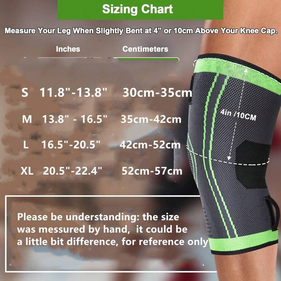 2PCS Knee Brace Knee Support Kneepad Kneelet Knee Compression Sleeve ...