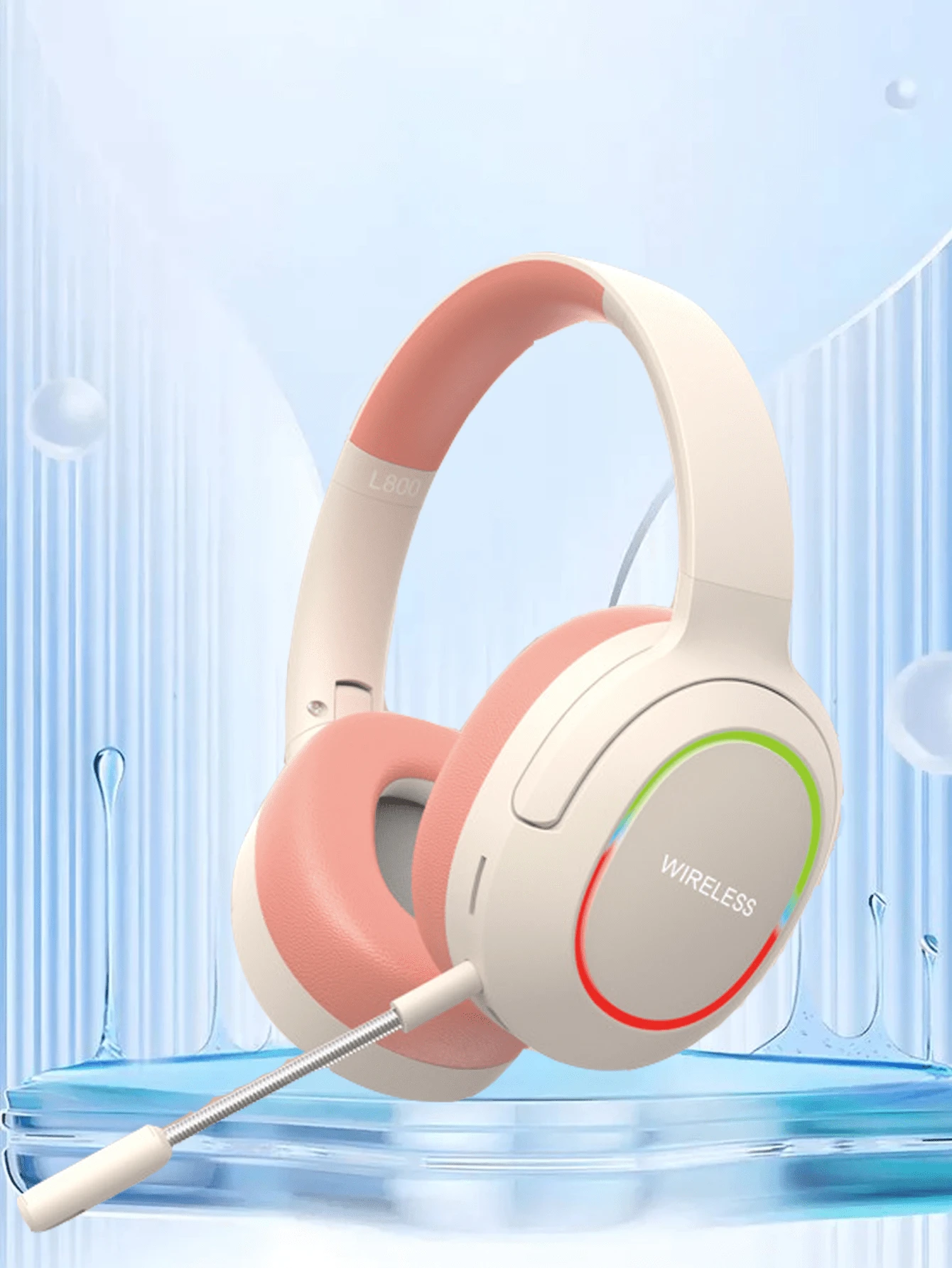 Headband Wireless Headset LED Illuminated Folding Wireless Headset ...