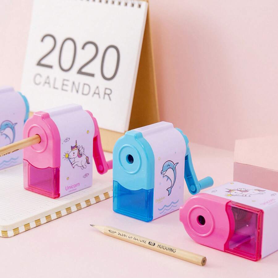 Cartoon Automatic Pencil Sharpener Hand Crank Sharpener Fun Stationery ...