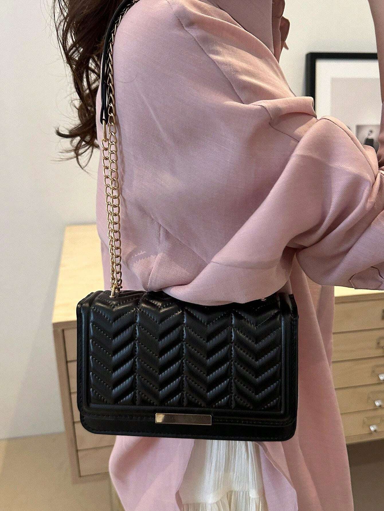 A Minimalist Vintage Indentation Mini Square Bag With Hardware Iron ...