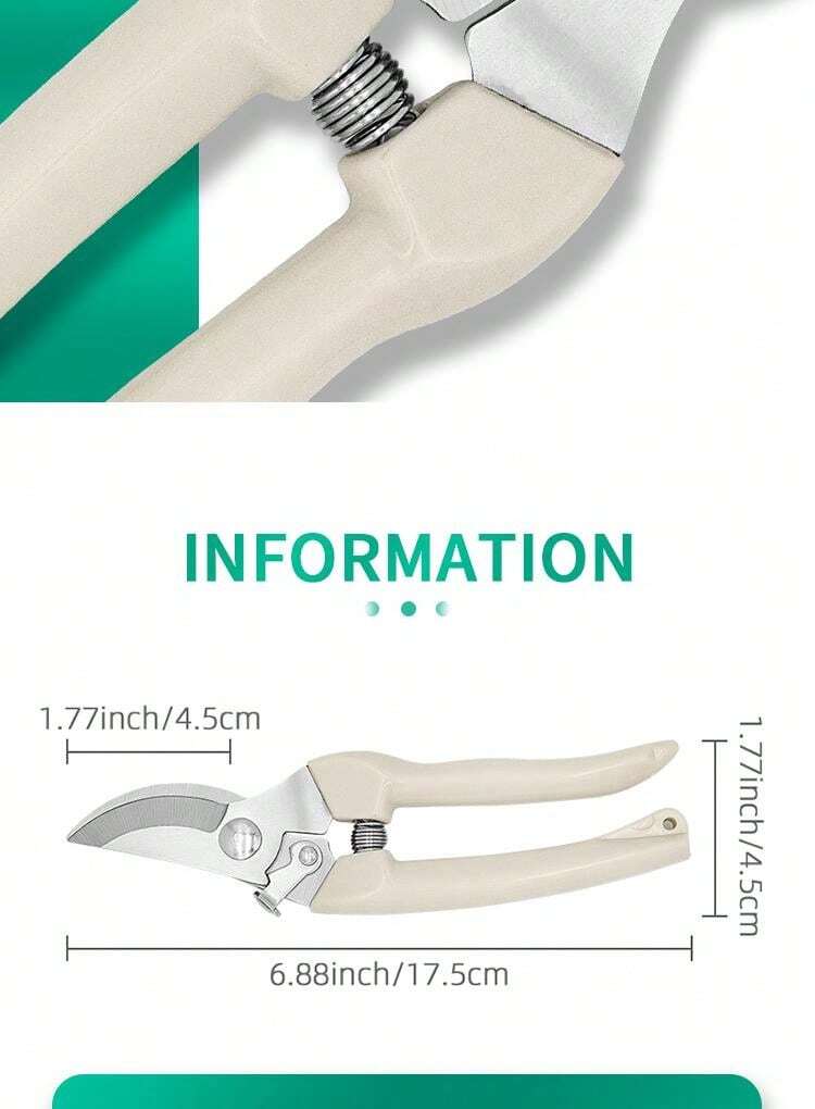 Multi-Purpose Garden Pruner, Stainless Steel Pruning Shears, Bent-Blade ...