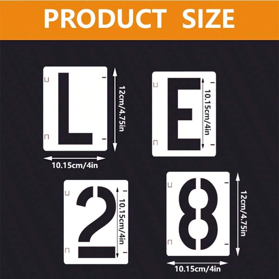 36pcs Alphabet Letter Stencil Reusable Plastic Interlocking Letter ...