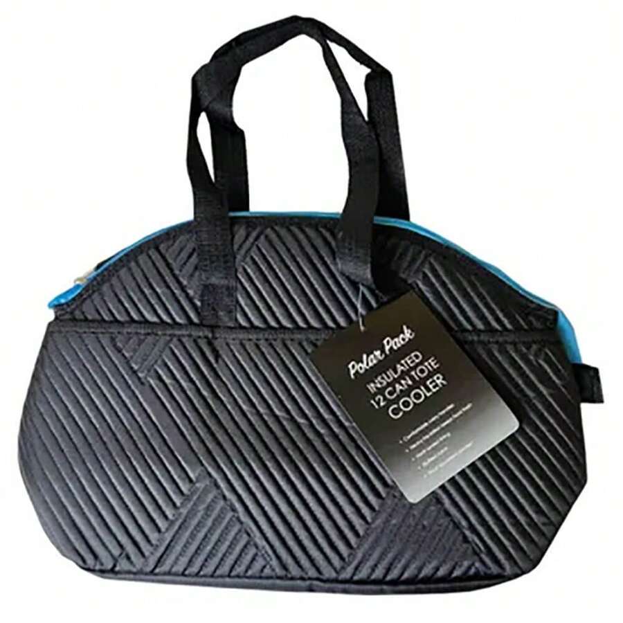 Kole Imports PLRPKQLTBKBL Polar Pack 12 Can Quilted Tote Bag Insulated ...