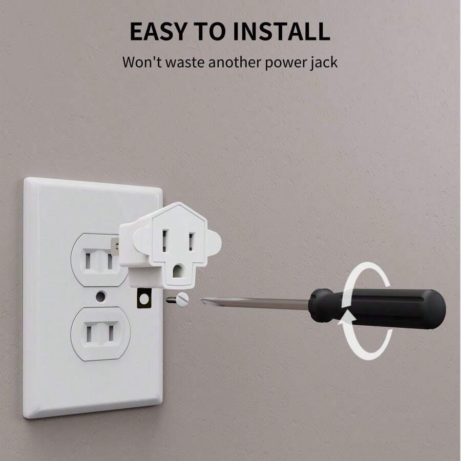 2 Pack Grounding Outlet Adapter, 3 Prong To 2 Prong Adapter Converter ...