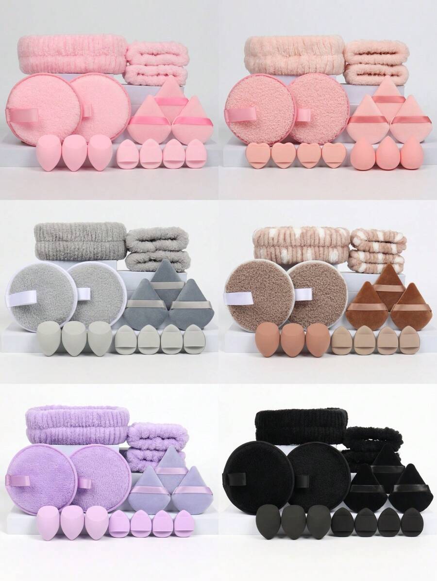 Makeup & Facial Tools 15pcs/Set Including 1 Headband, 2 Wristbands, 2 ...