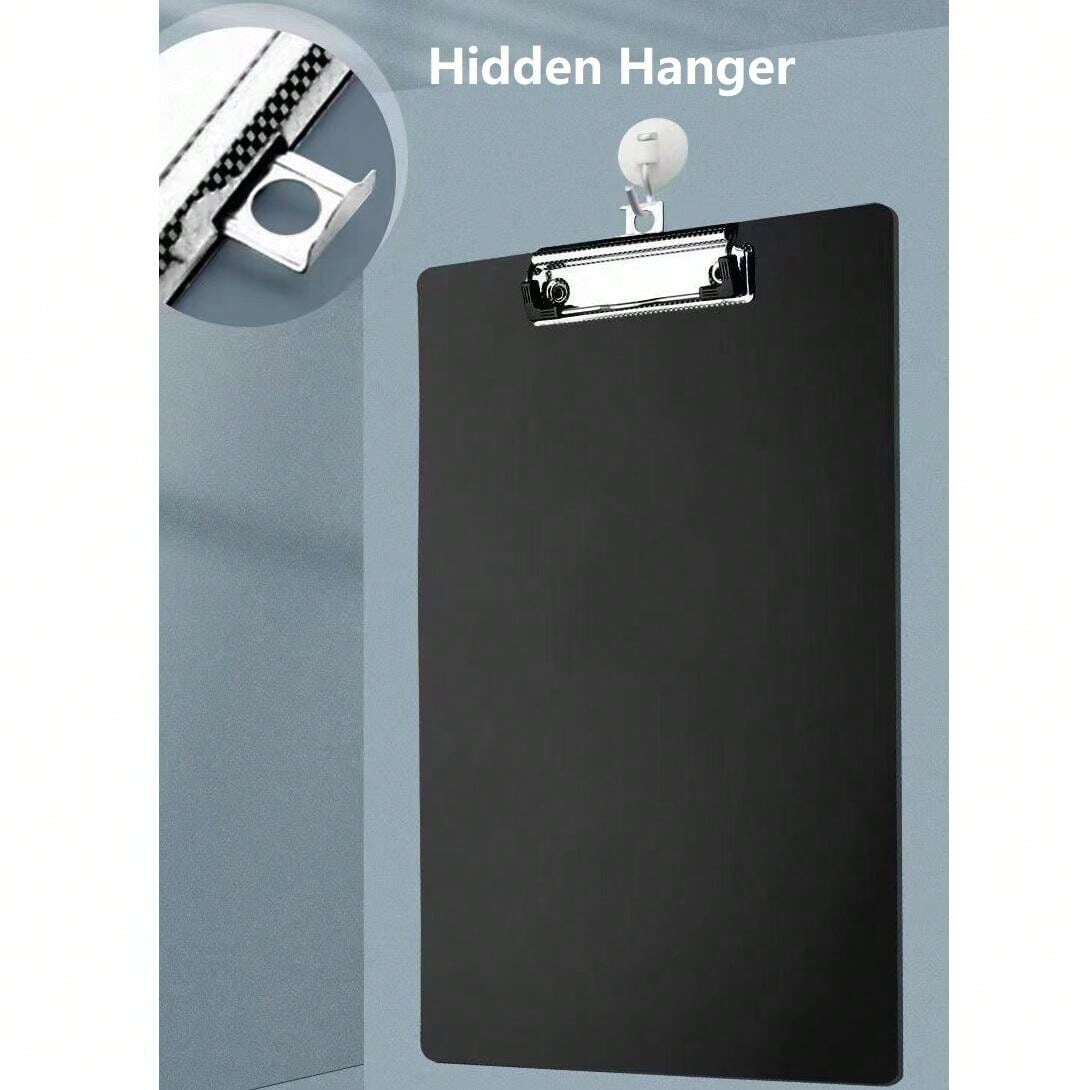 4 pièces Presse-papiers de dossier en plastique PP noir pour bureau ...