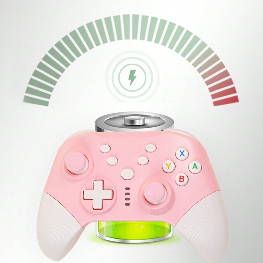 Switch Pro Gamepad Supports Switch Console With Dual Motor Vibration, Pink Game Controller ...