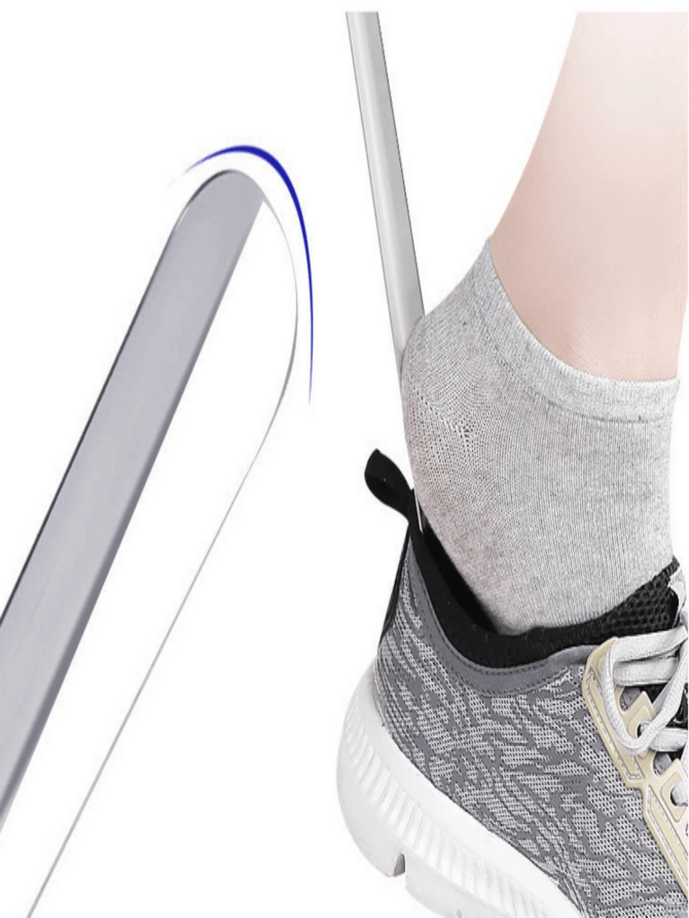 1pc Stainless Dip Molded Shoe Puller Steel Shoe Puller Long Handle ...