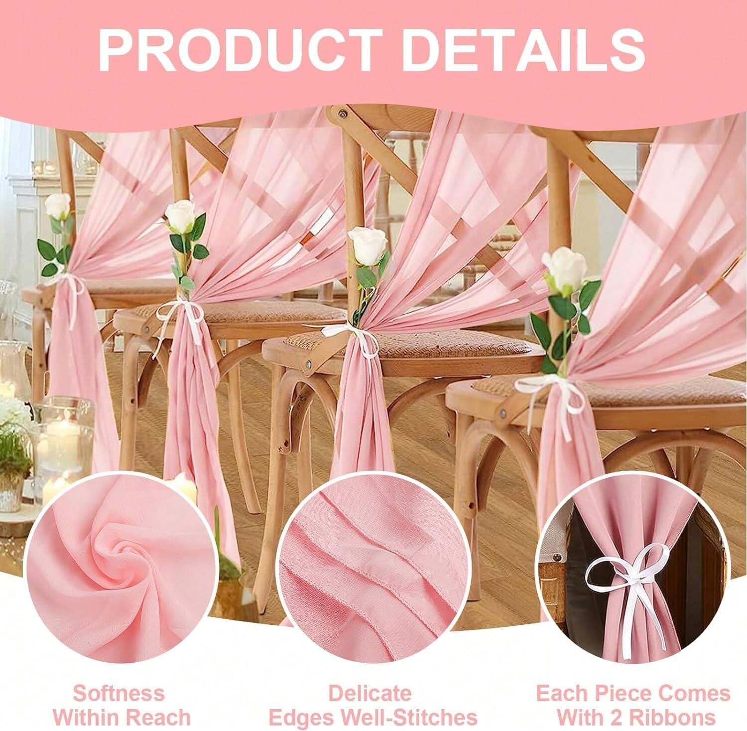 1pc 27*118 Inch Light Pink Chiffon Table Runner, Sheer, For Home ...