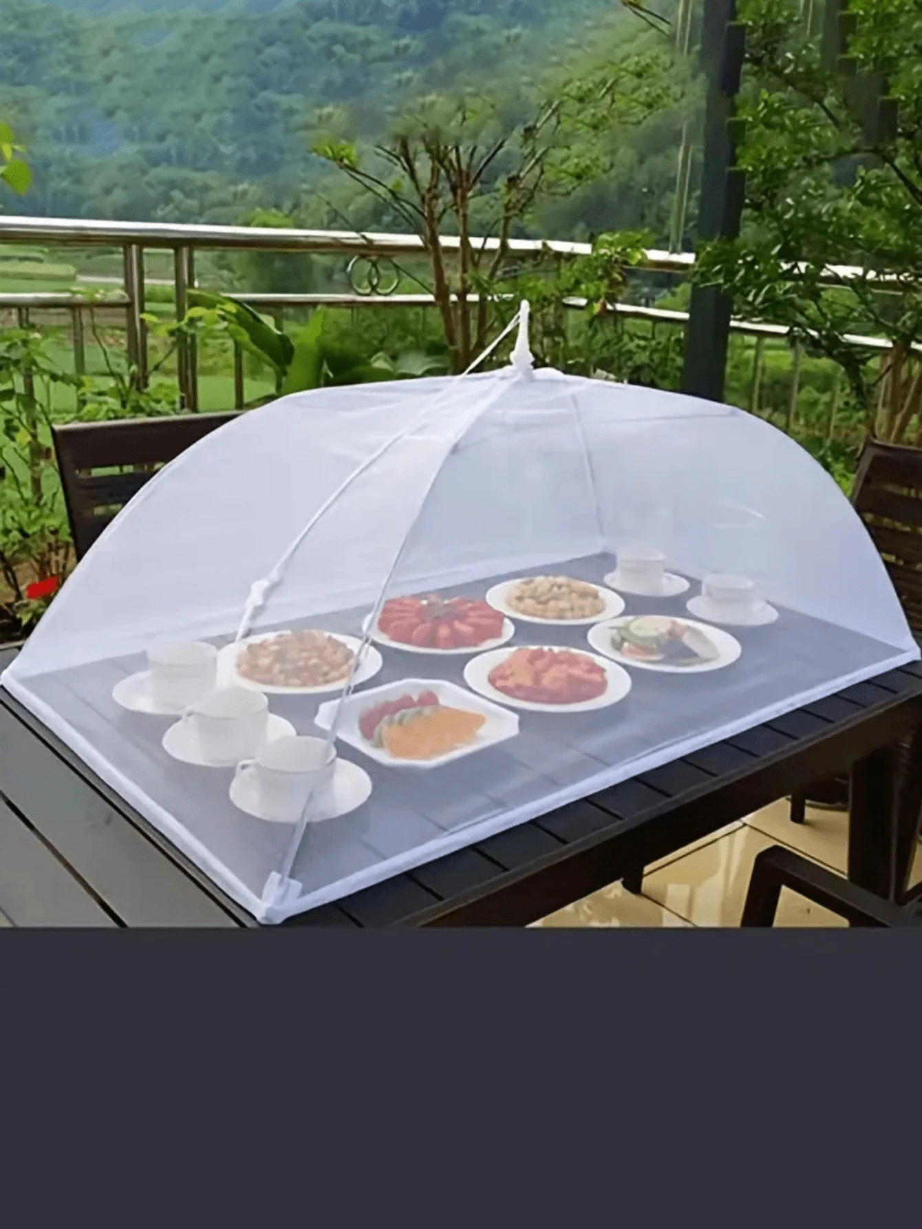 1pc White Insect And Mosquito-Proof Folding Cover, Vegetable Cover Can ...