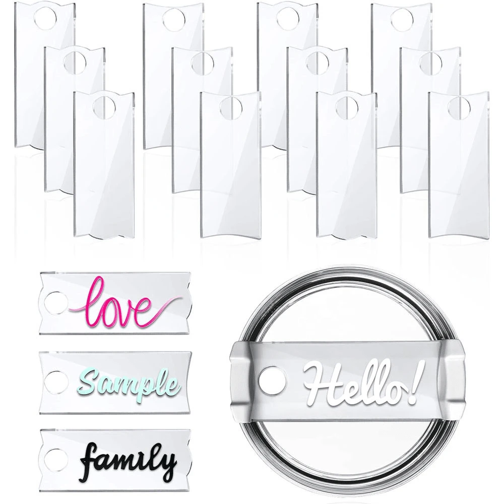10pcs High-Transparency Acrylic Cup Labels For Bubble Tea Cups, DIY ...