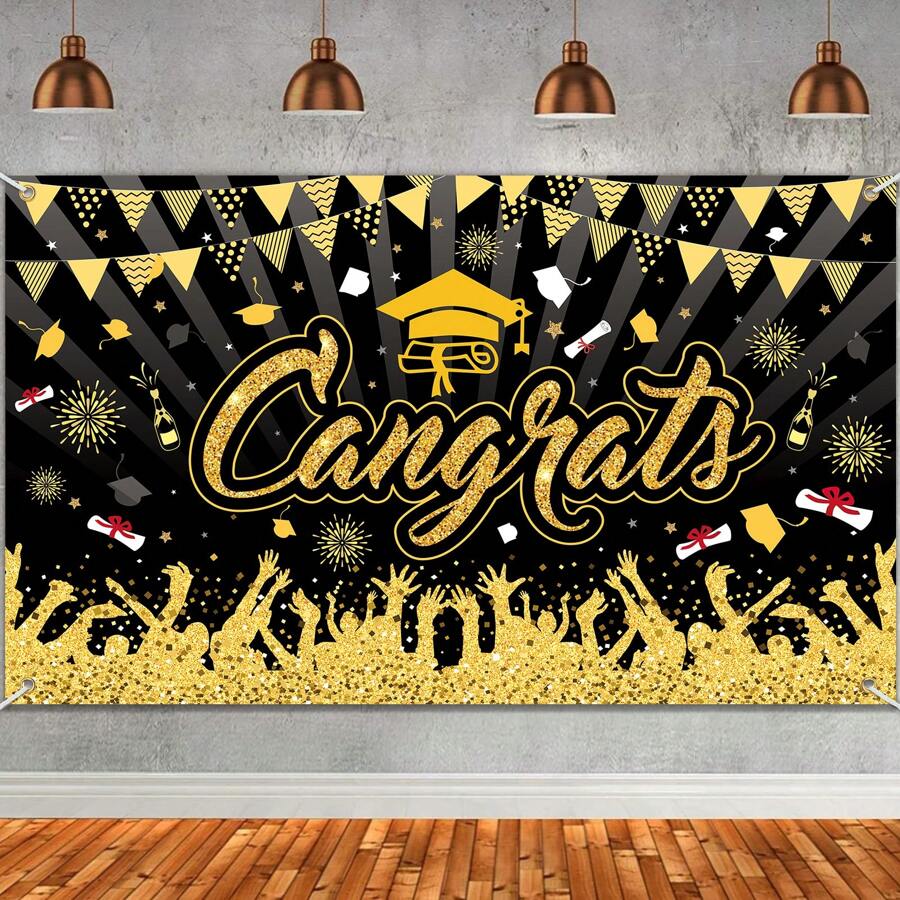 Graduation Party Banner 71x43 Inch Congrats Grad Banner For Graduation ...