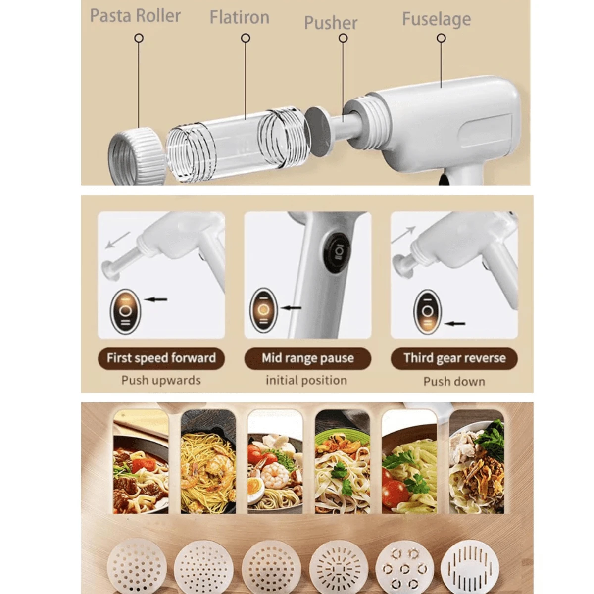 Hand-Held Portable Noodle Maker, Noodle Gun, Hand-Held Electric Noodle ...