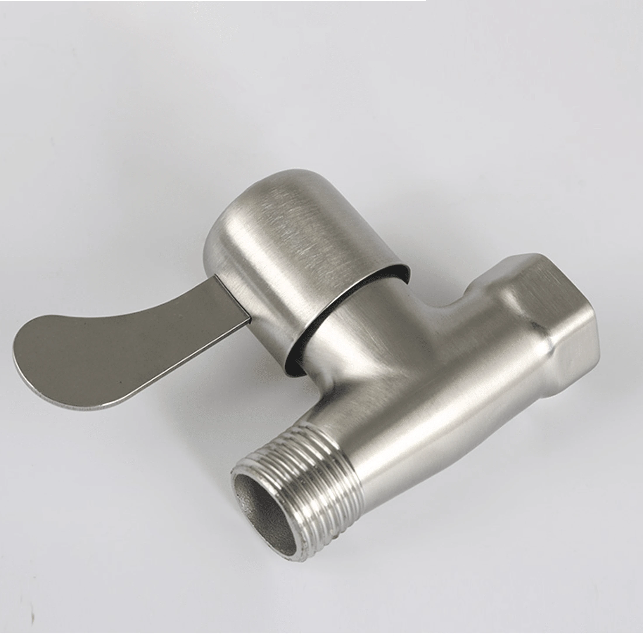 One Silver Gray 304 Stainless Steel Matte Finish Valve, Straight ...