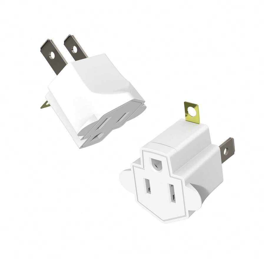 2 Pack Grounding Outlet Adapter, 3 Prong To 2 Prong Adapter Converter ...